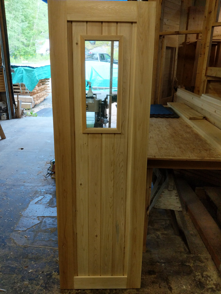 Sauna door with glass insert – Morrison Cedar Products