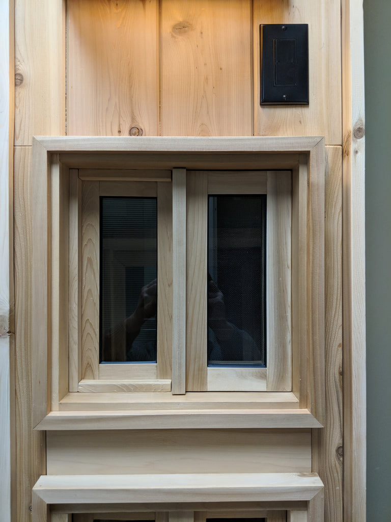 16"x16" Cedar Windows displayed at Kelly Lake Building Supplies 22 ...